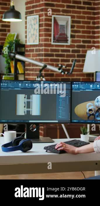 Vertical Video Expert engineer develops industrial prototypes using 3D ...