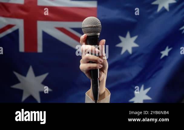 Reporter holding microphone press Stock Videos & Footage - HD and 4K ...