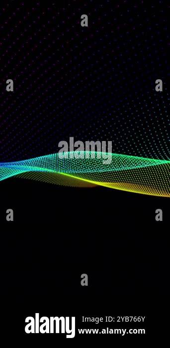 Colorful Wave Patterns Are Creating A Fascinating And Dynamic Abstract Visual Effect On A Dark