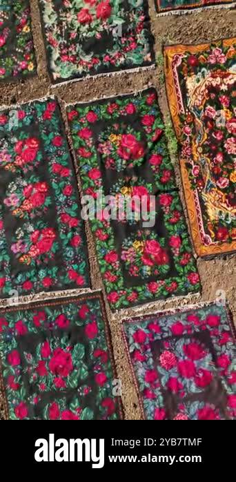 Capture the beauty of handmade carpets in 4K with an aerial glimpse ...