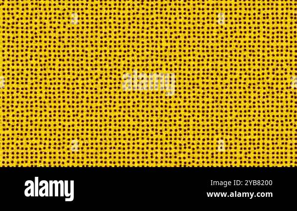 yellow halftone dotted textured abstract background, dots and grid loop animation motion ...