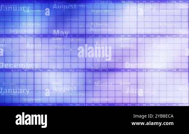 The months of the year on a calendar grid make for an ethereal ...