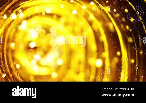 3D Golden Liquid splash Swirl render animation Stock Video Footage - Alamy