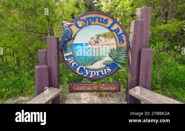 Cyprus Lake, Ontario, Canada - June 27, 2022: Cyprus Lake welcome ...