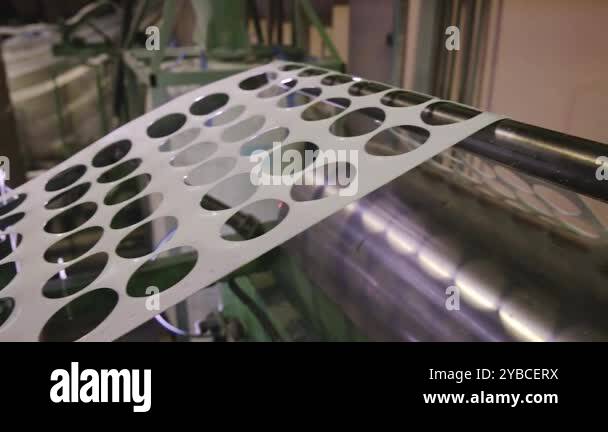 Plastic container production line. Factory transporting line is ...