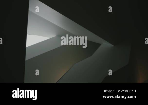 A high-contrast image showcasing an abstract geometric architectural ...