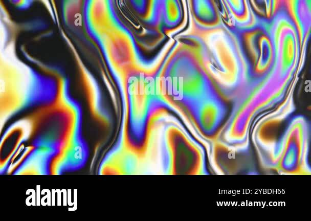 Looping animation of a colorful liquid-like texture with swirling ...