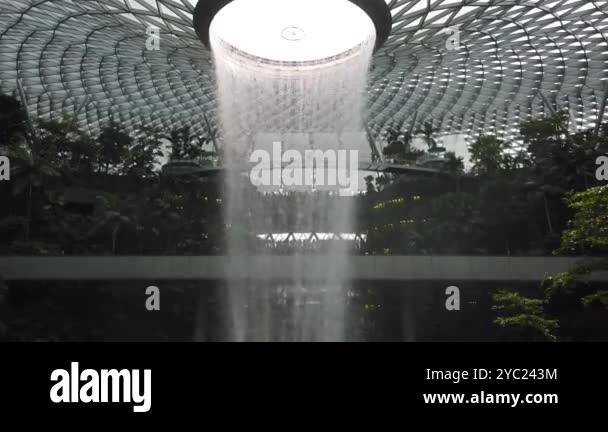 Changi Airport, Singapore - July 30th 2024: World Largest Indoor Water ...