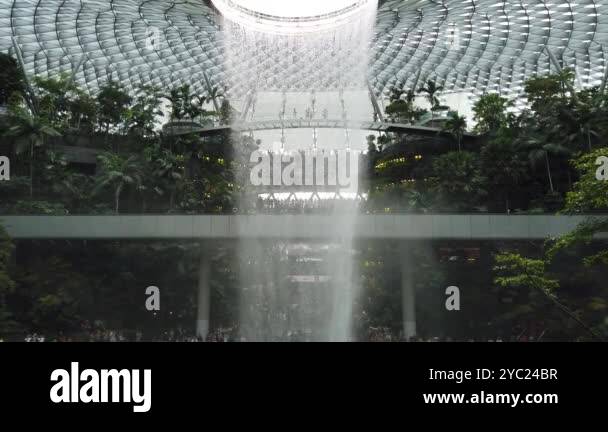 Changi Airport, Singapore - July 30th 2024: World Largest Indoor Water ...