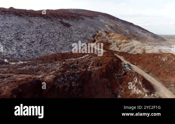 A beautiful salty mountain known as the Salt Dome. A unique place in ...
