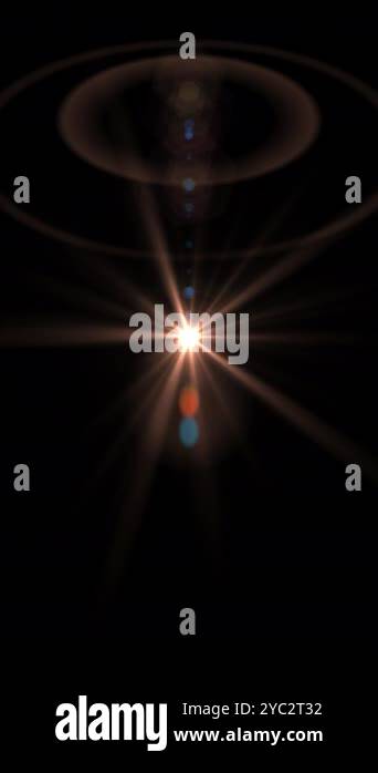 A bright spike ball light source creating a starbust effect with ...