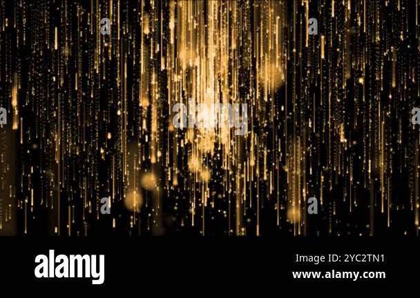 Golden frame border particles gold bokeh event awards trailer titles ...