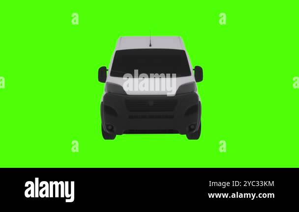 Delivery van driving animation on green screen, perfect for ...
