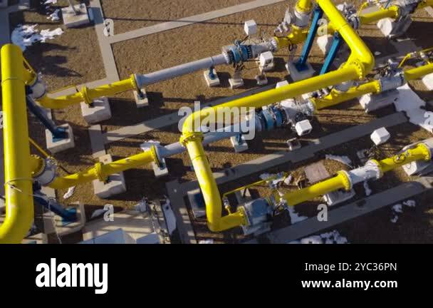 Gas distribution system and gas distribution system and aerial view ...