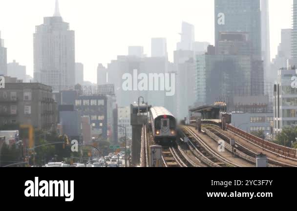 New York subway station. Metro train, metropolitan platform, United ...
