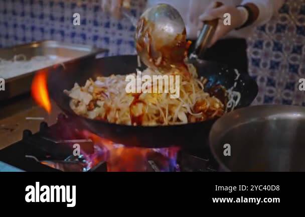 Fresh noodles chinese making chef Stock Videos & Footage - HD and 4K ...
