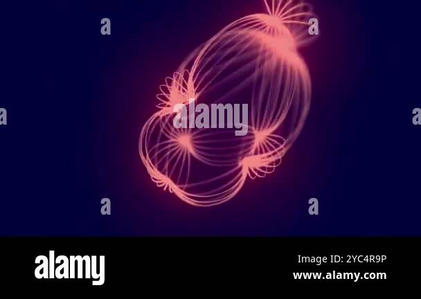 Abstract digital seamless loop animation of a geometric figure with ...