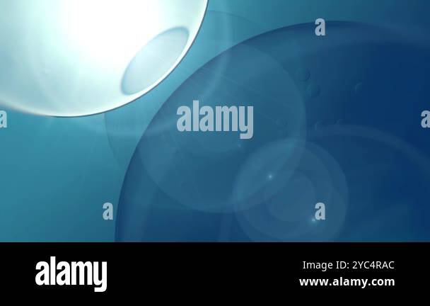 Digital animation with smoothly moving, overlapping glass shapes. Color ...