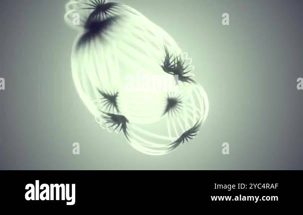 Abstract digital composition of a moving geometric figure composed of ...