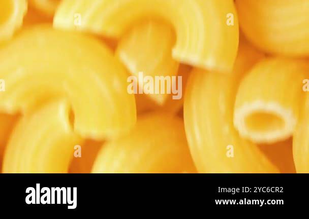 Uncooked Chifferi Rigati Pasta - Top View, Close-Up. Fat and Unhealthy ...