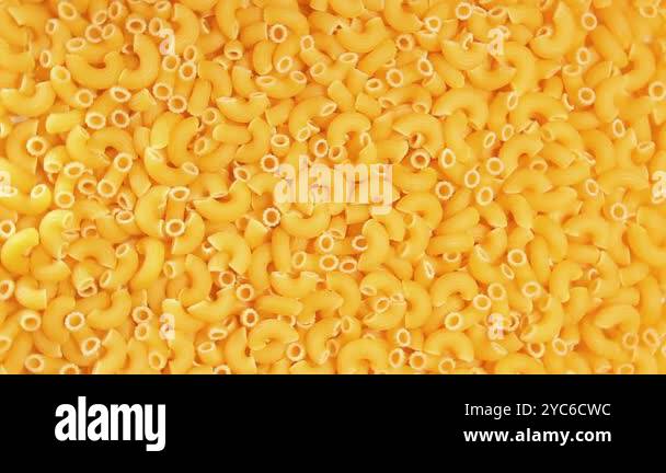 Uncooked Chifferi Rigati Pasta - Top View. Fat and Unhealthy Food ...