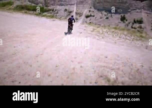 Motorcycle, jump and speed off-road, motocross practice in safety ...