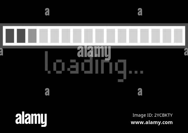 Animated video loading counter bar game 8bit pixel art process progress ...