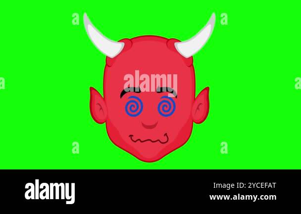 video animation emoji face demon character cartoon illustration ...