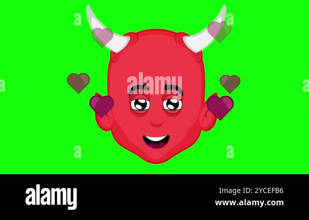 video animation emoji face demon character cartoon illustration ...