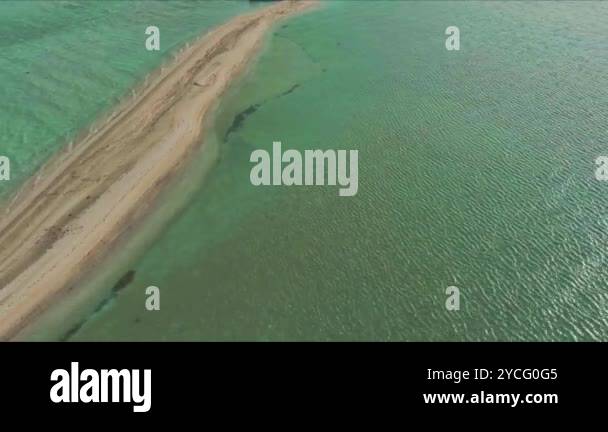 This stunning aerial footage shows a secluded tropical sandbar in the ...