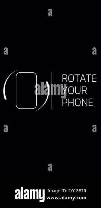 Rotate Screen Animation A Screen Rotating From Horizontal To Vertical