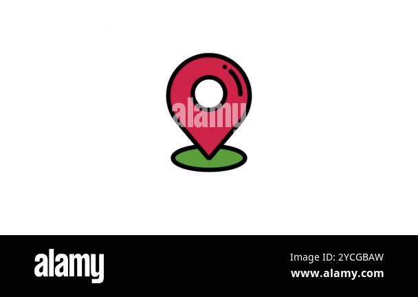 Pinpointing the Destination: A vibrant red location pin icon stands out ...