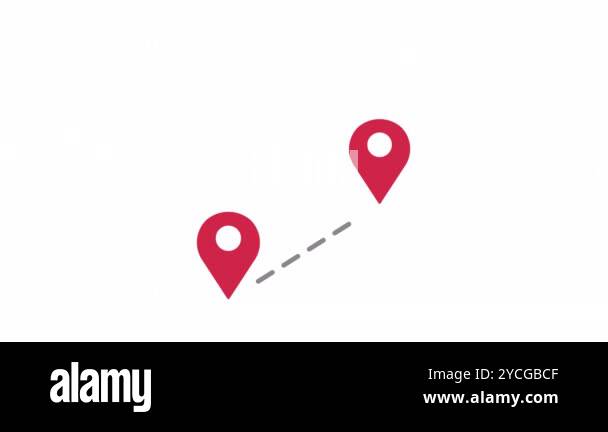 Dotted line connecting map Stock Videos & Footage - HD and 4K Video ...