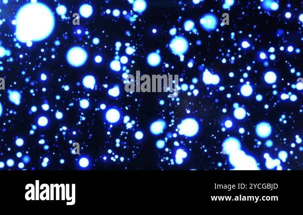 Abstract night space scene of bright particles. Sci-fi background with ...