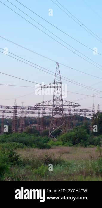Electric towers with many power lines Stock Videos & Footage - HD and ...