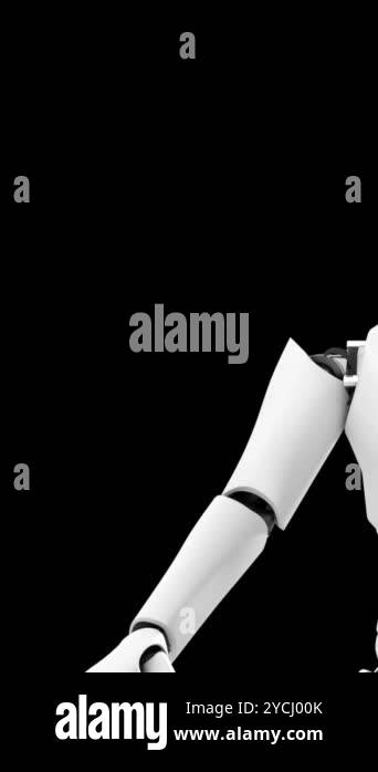 Futuristic robot, artificial intelligence CGI big data analytics and ...