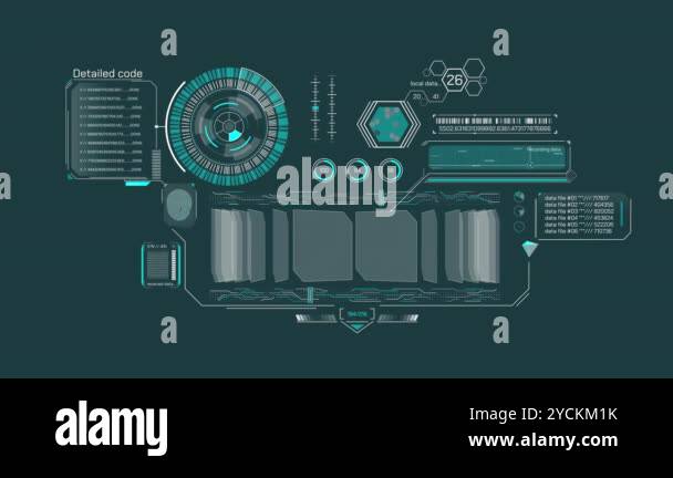 Infographics on alpha channel on the theme of biometric identification ...