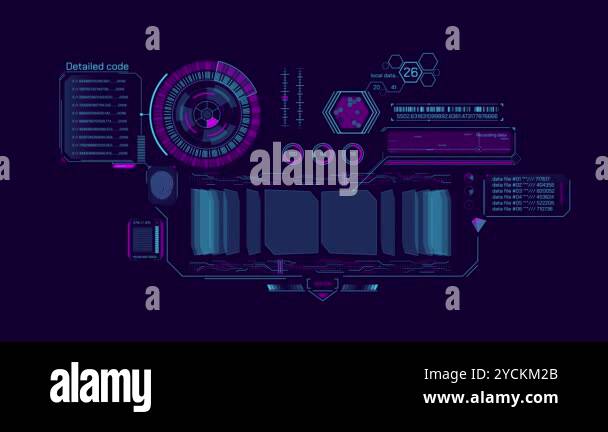 Infographics on the theme of biometric identification and database ...