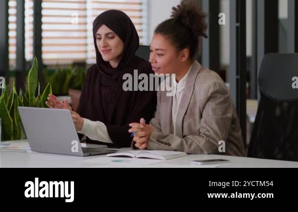 Happy employees women laptop Stock Videos & Footage - HD and 4K Video ...