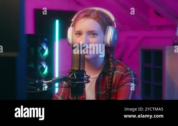 Caucasian woman smile girl streamer gamer influencer blogger vlogger ...