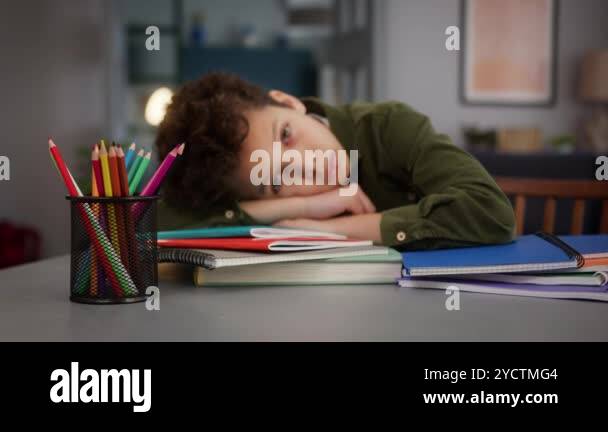 African American little son boy kid child sad upset frustrated fatigued ...