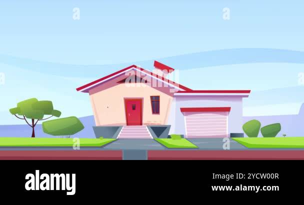 Underground innovative bunker. Moving banner with secret room under ...