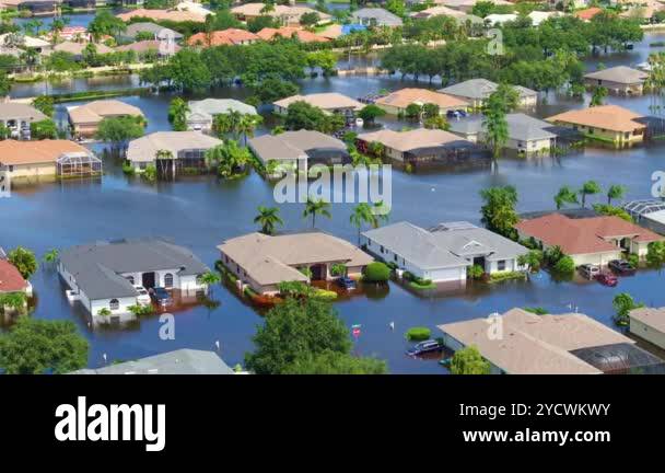 Flooding in Florida caused by tropical storm from hurricane rainfall ...