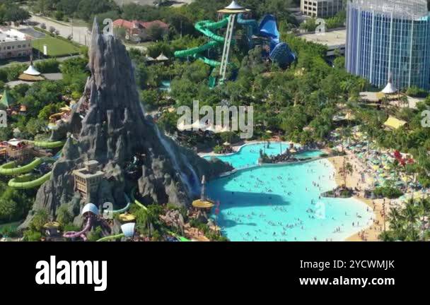 Universal Volcano Bay Water Theme Park. Tropical theme water park at ...