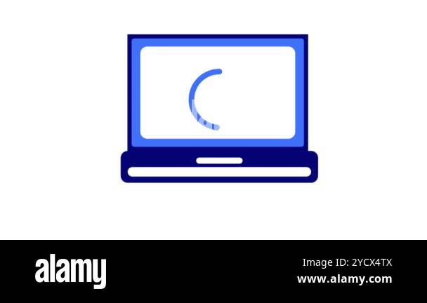 Looping animation of Monitor, PC, Laptop, Computer to displaying visual ...