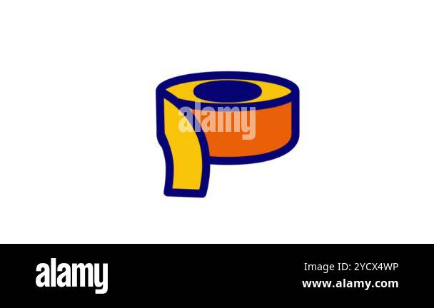 Looping animation of adhesive tape Commonly used for creating sharp ...
