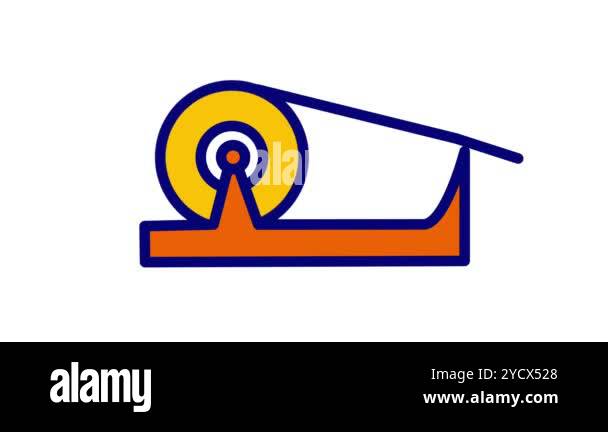Looping animation of adhesive tape Commonly used for creating sharp ...