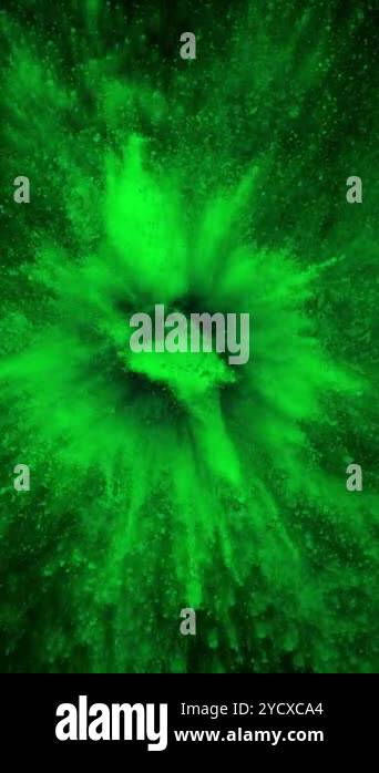 Super Slow Motion of Colored Powder Explosion. Filmed on High Speed ...