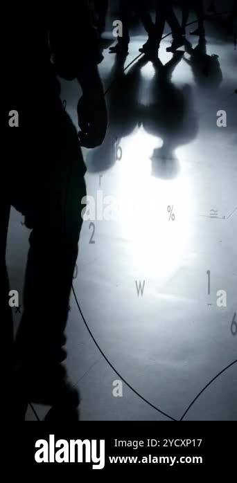 A striking shadow is beautifully cast upon a polished surface ...