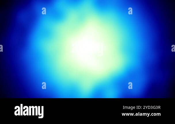 Vibrant blue burst of light emerges from a mysterious darkness ...